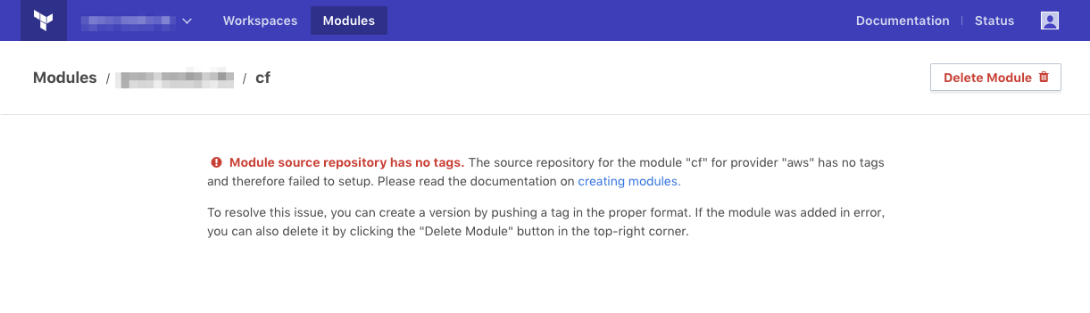 Terraformのmoduleソースとしてterraform Enterprises Private Module Registryを利用